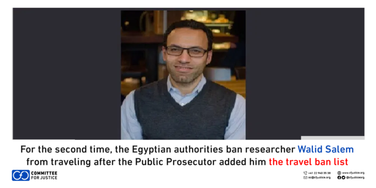 For the second time, the Egyptian authorities ban researcher Walid ...